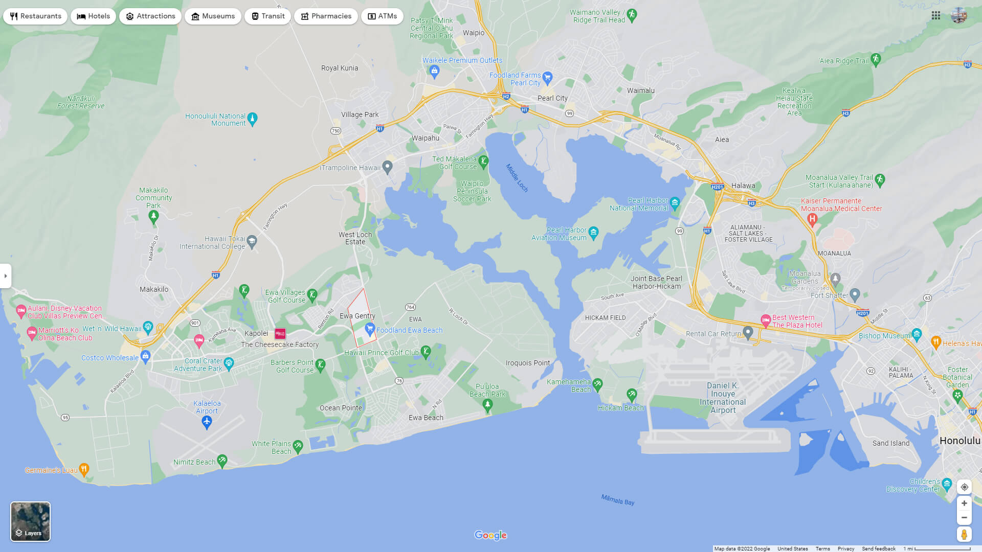 Ewa Gentry, Hawaii Map