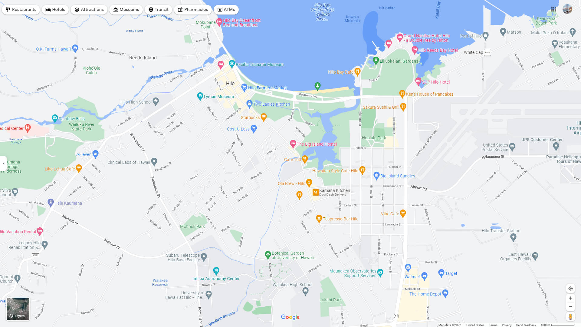 Hilo Hawaii Map - United States