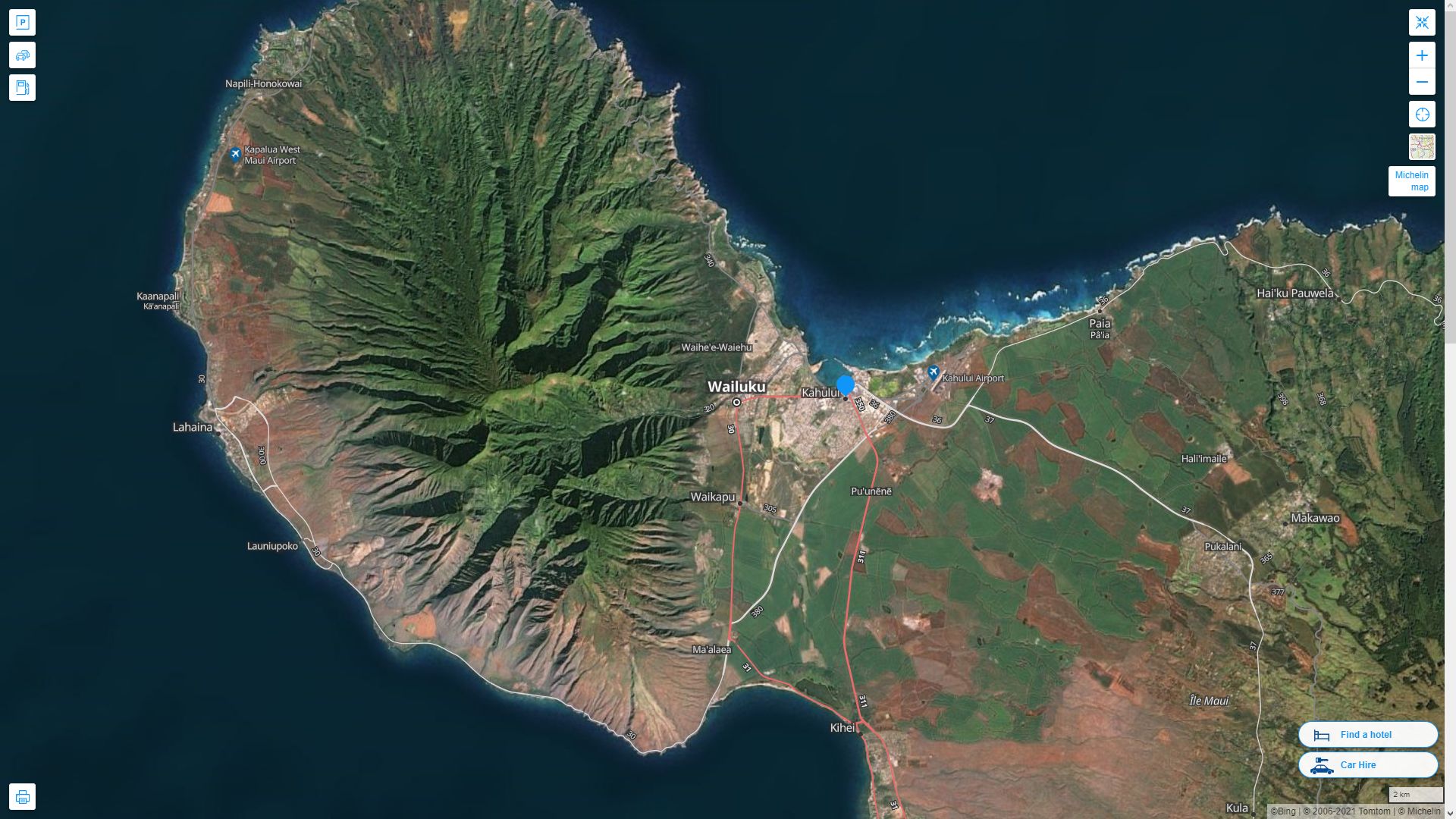Kahului, Hawaii Map