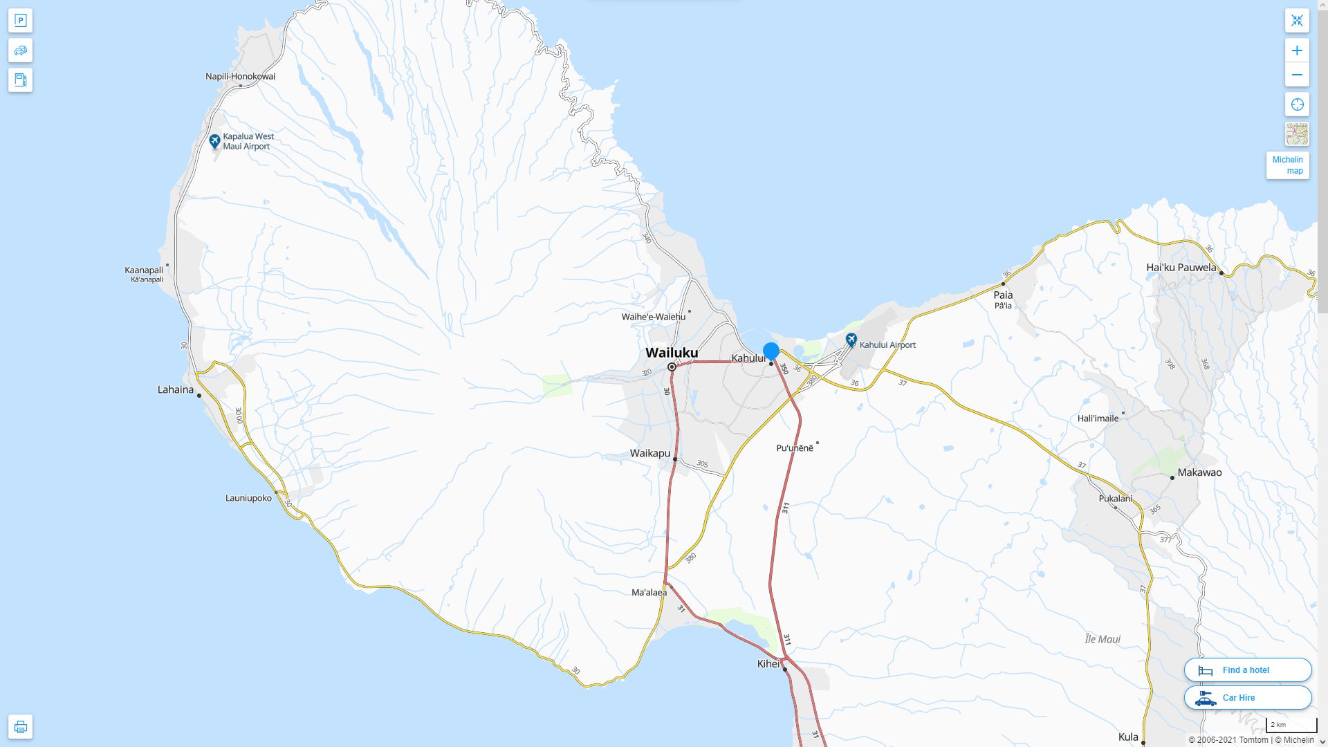 Kahului, Hawaii Map