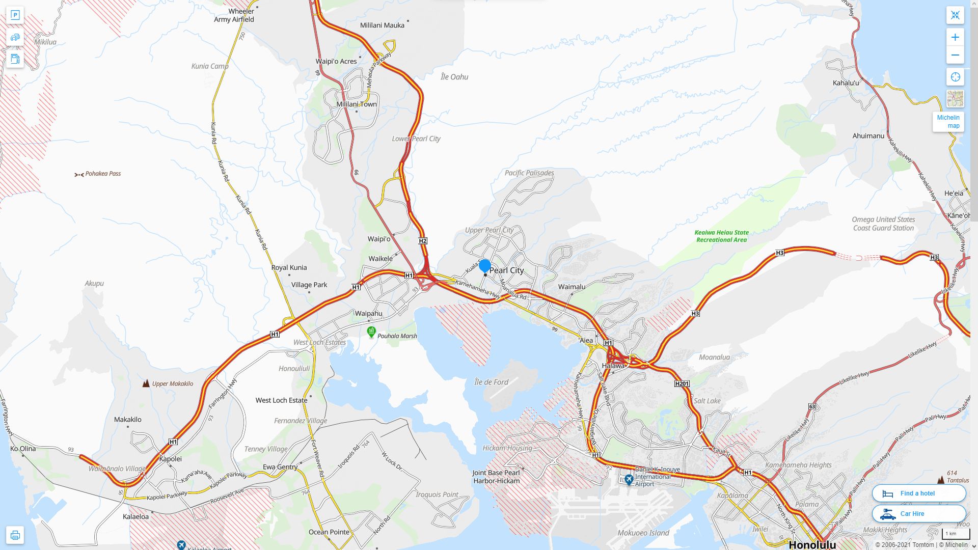 Pearl City, Hawaii Map