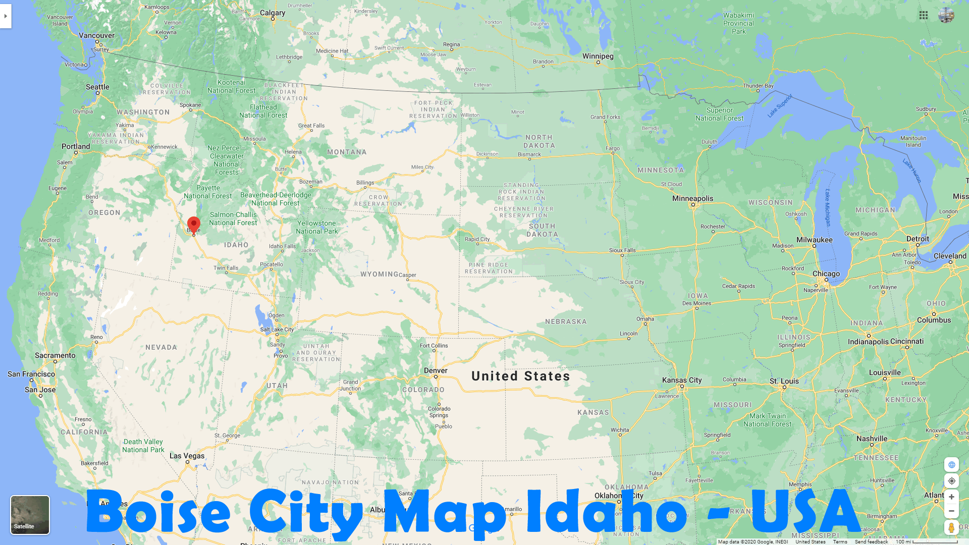Boise City, Idaho Map