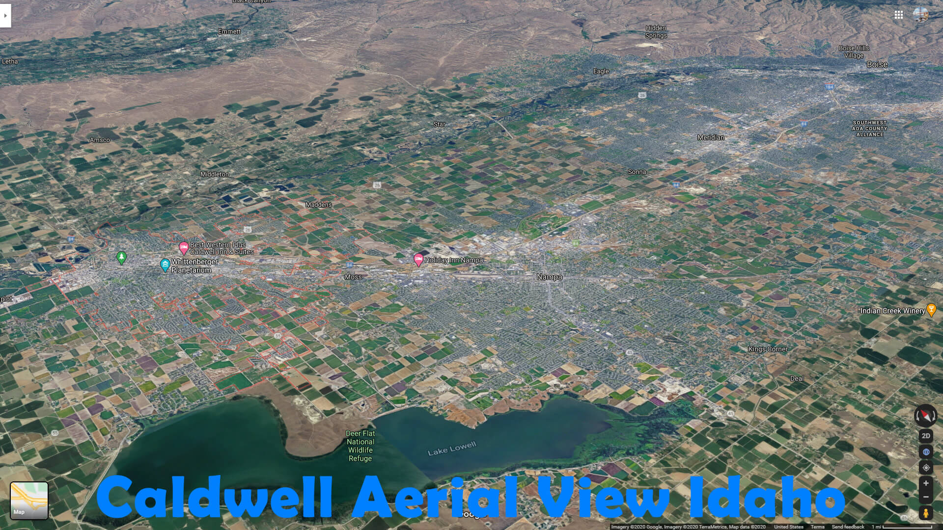 Caldwell, Idaho Map