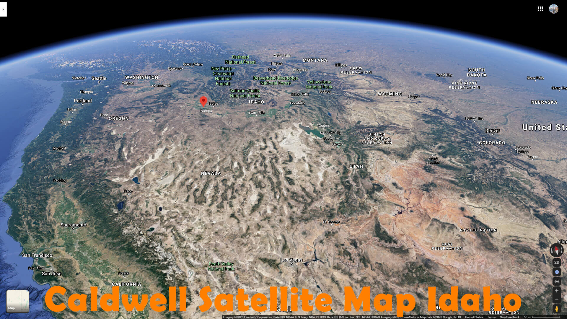 Caldwell, Idaho Map