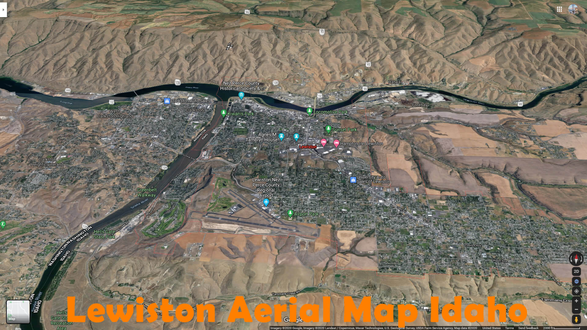 Lewiston, Idaho Map