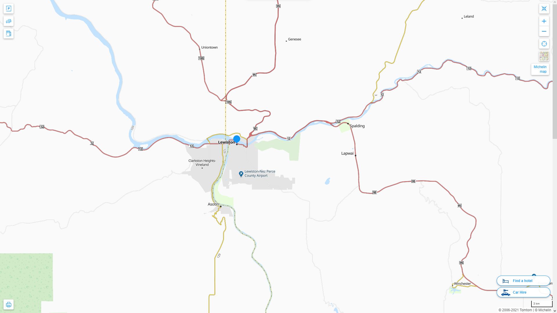 Lewiston, Idaho Map