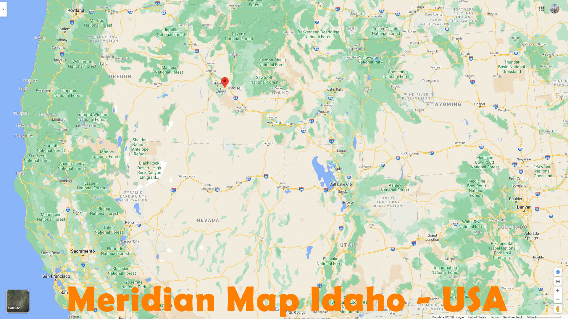 Meridian idaho Map - United States
