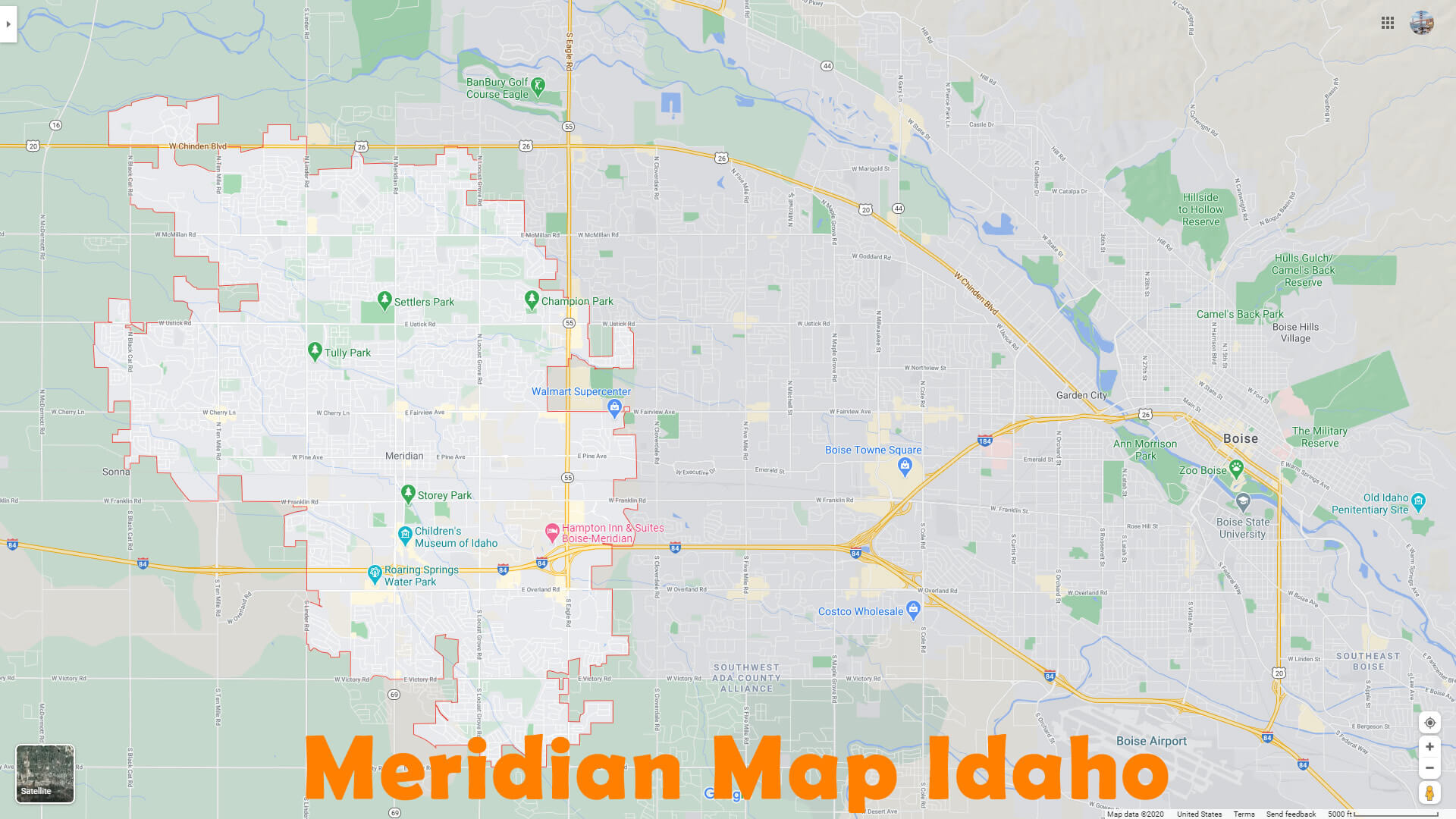 Meridian idaho Map - United States