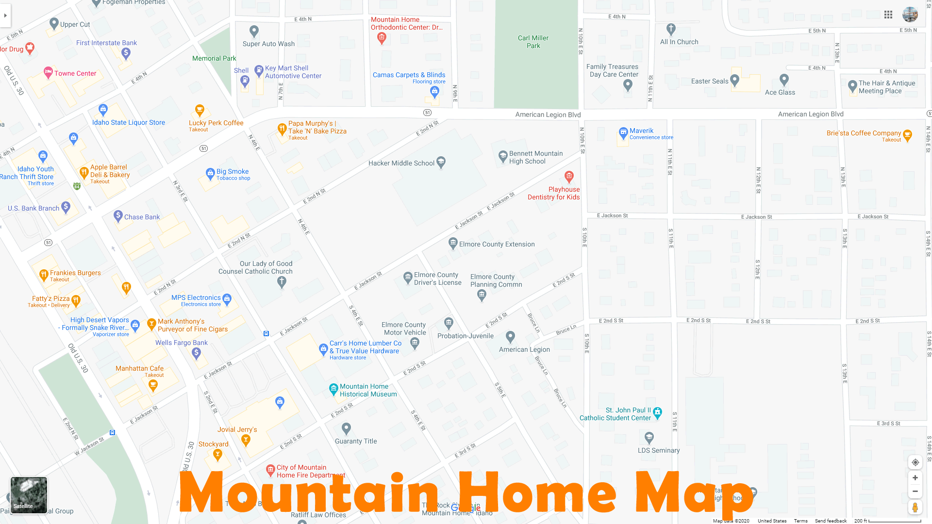 Mountain Home, Idaho Map
