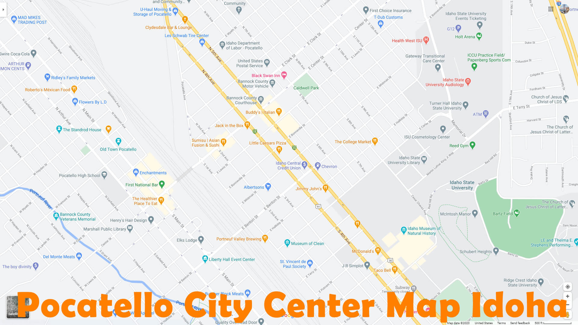 Pocatello, Idaho Map