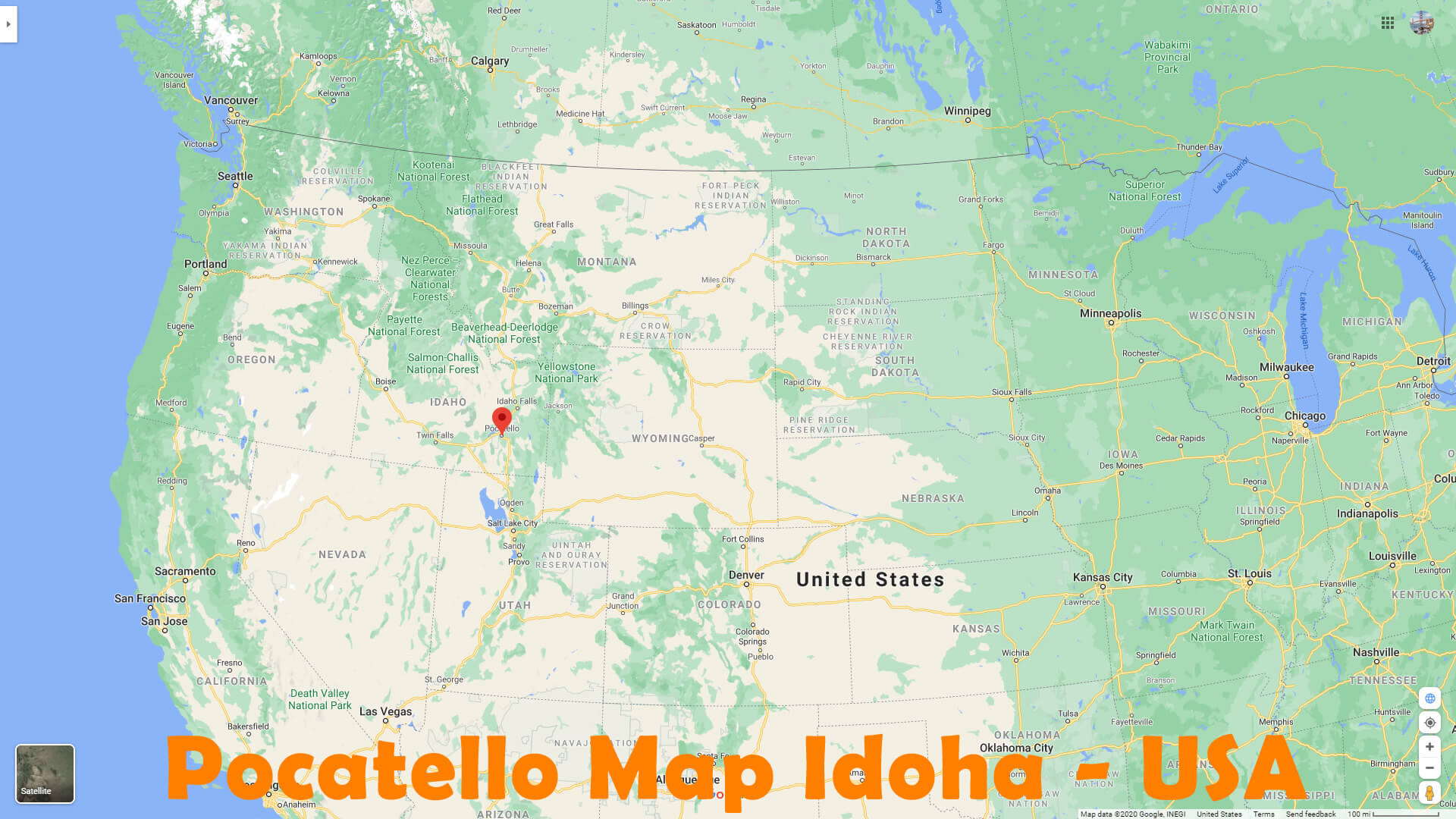 Pocatello, Idaho Map