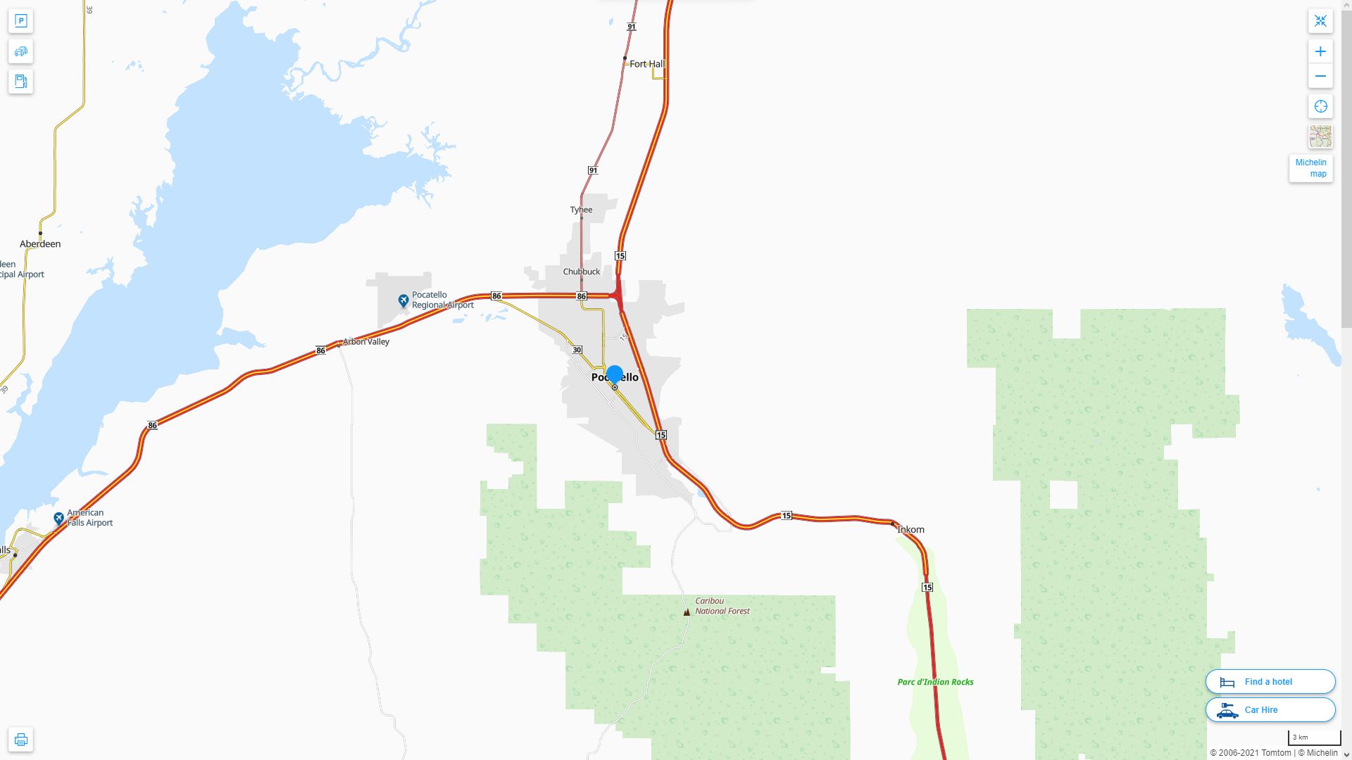 Pocatello, Idaho Map
