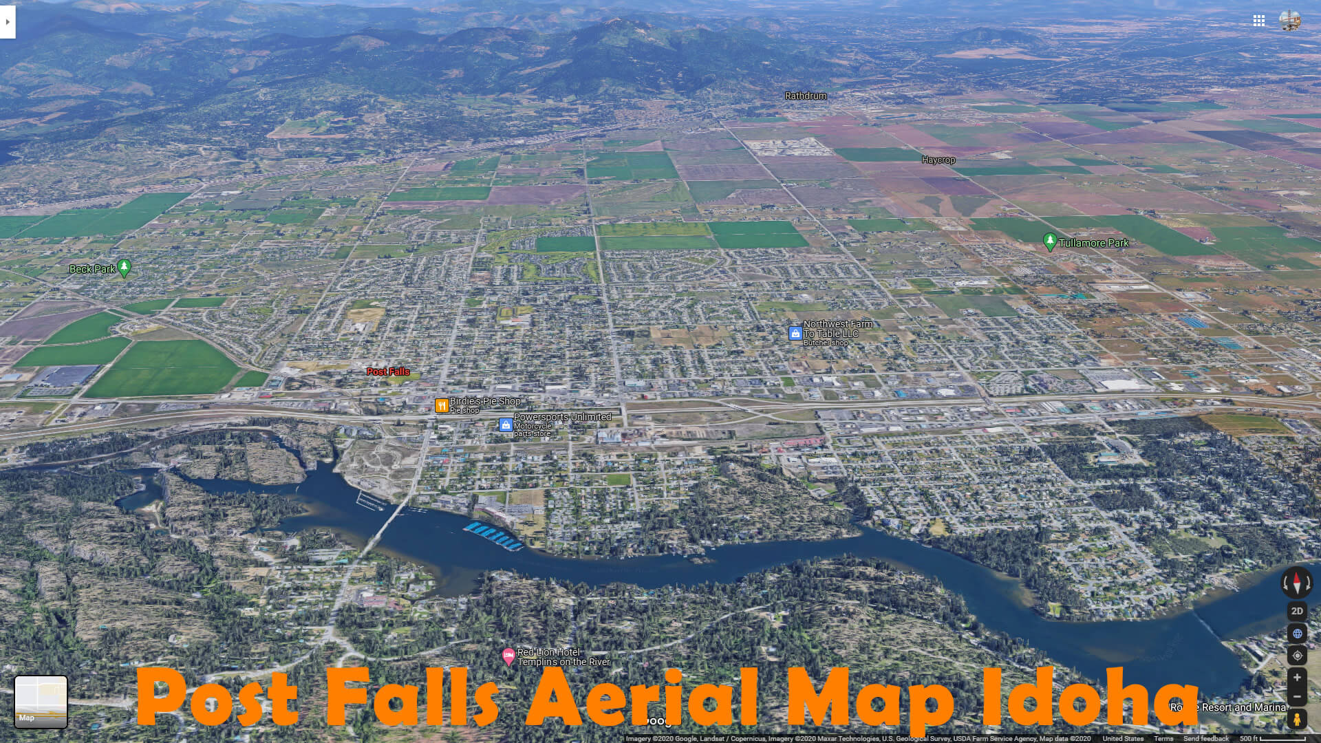 Post Falls, Idaho Map