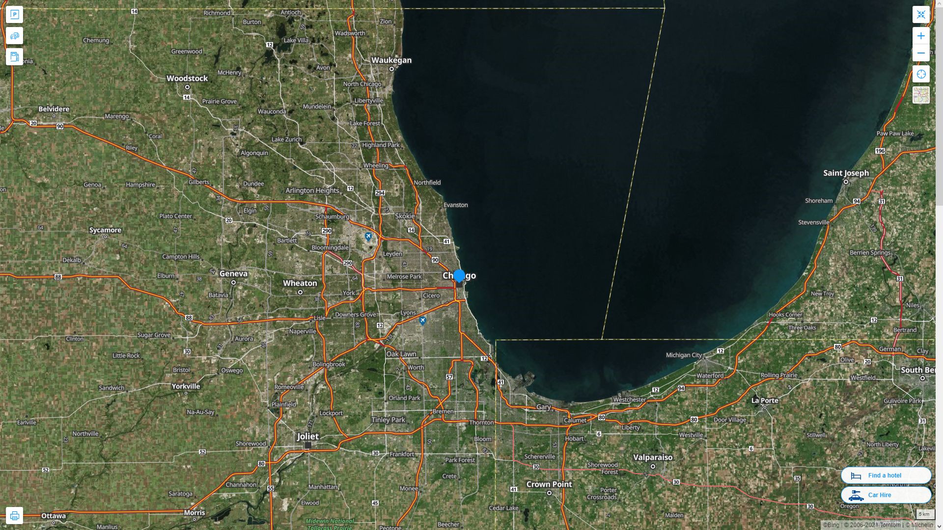 Chicago, Illinois Map
