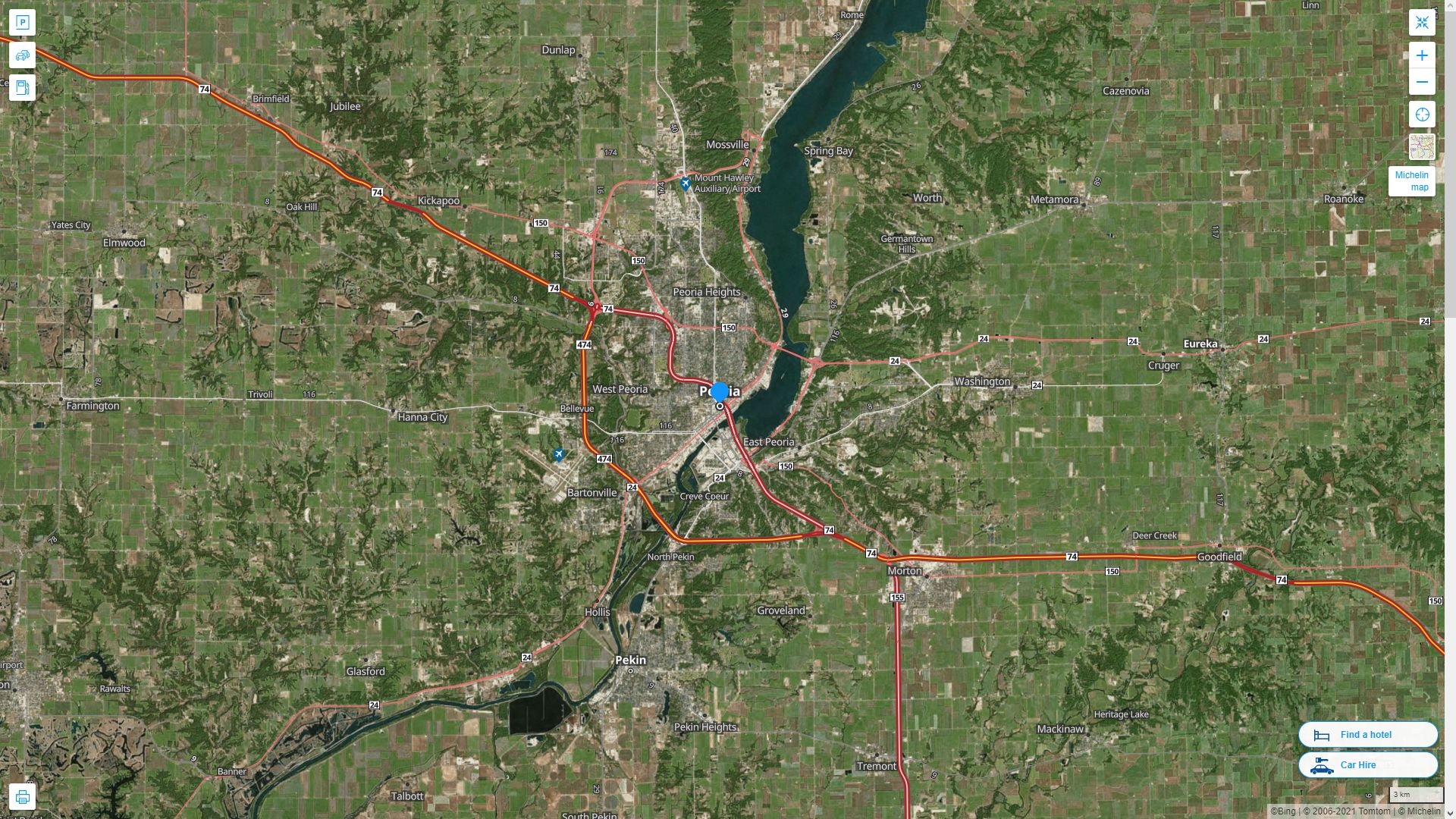 Peoria, Illinois Map