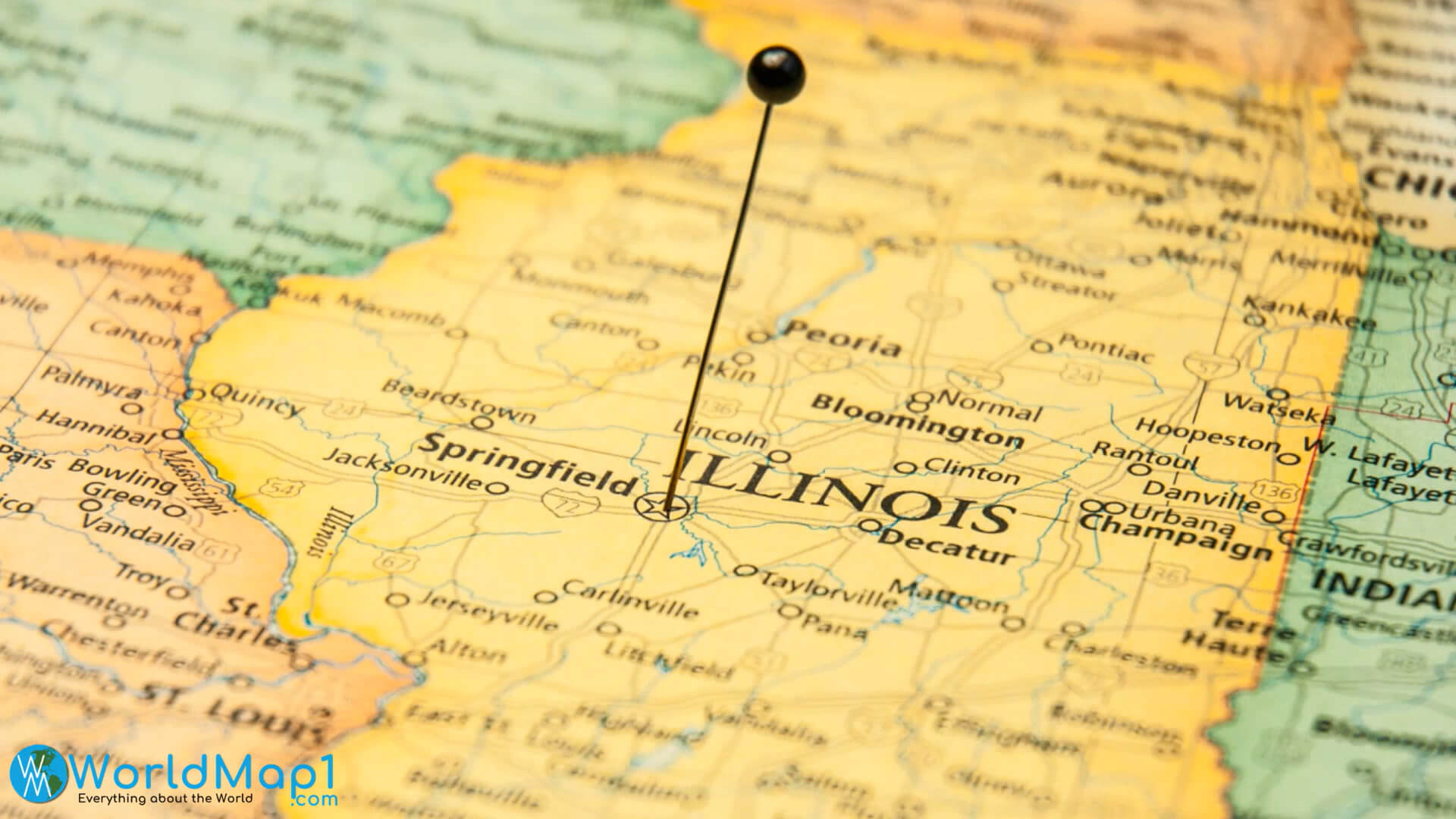 Illinois Free Printable Map