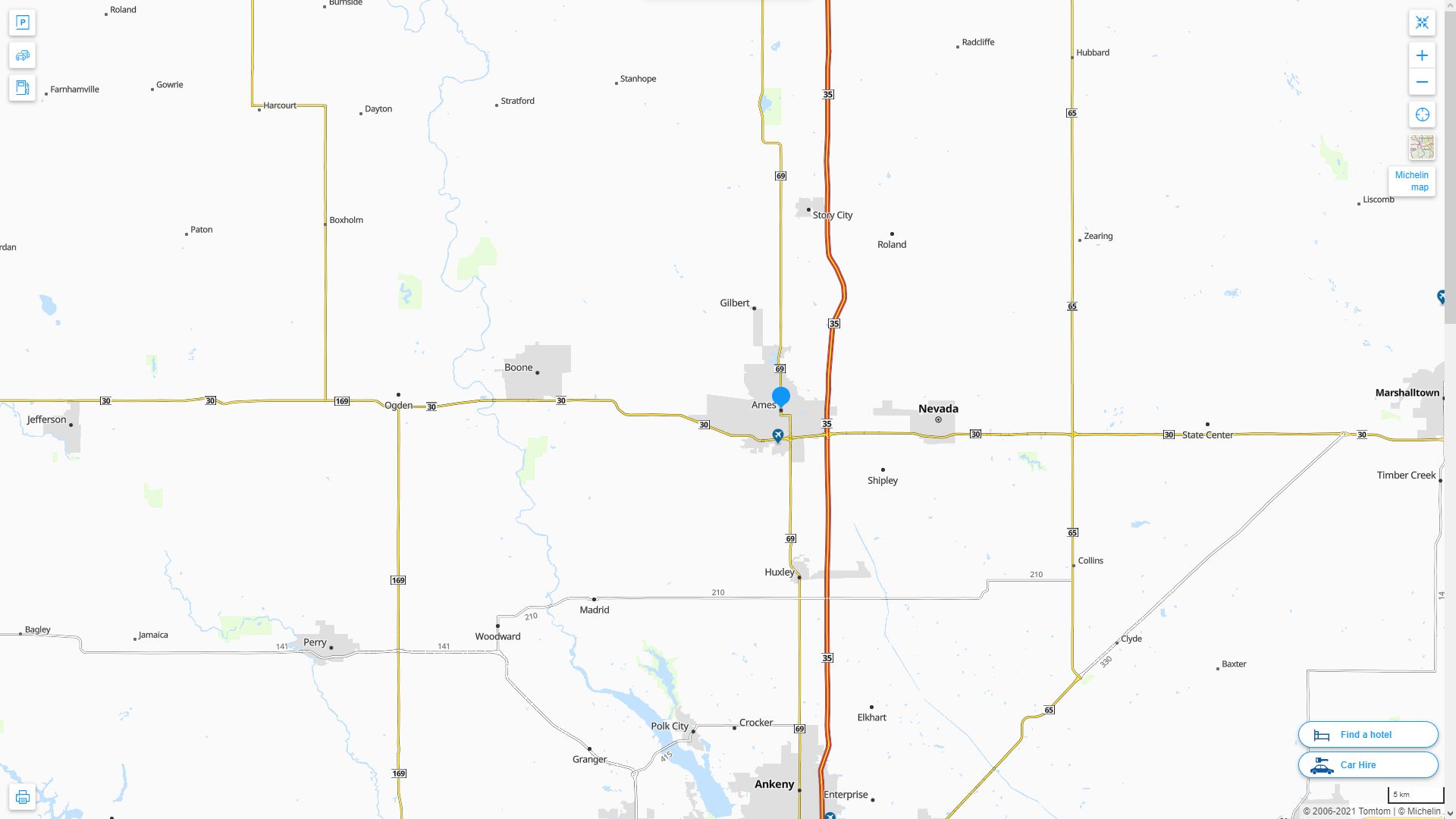 Ames, Iowa Map