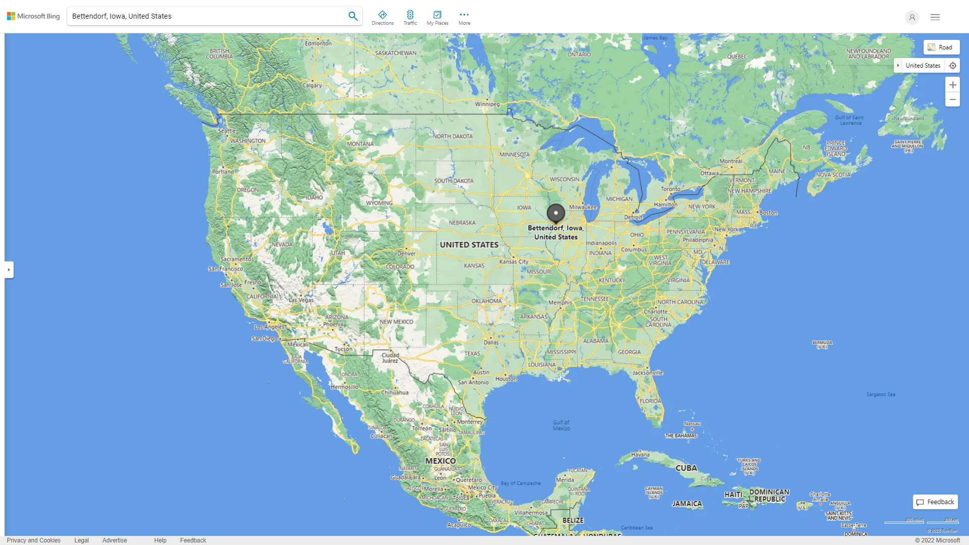 Bettendorf, Iowa Map