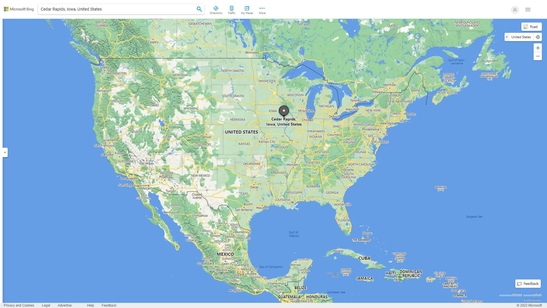 Cedar Rapids, Iowa Map