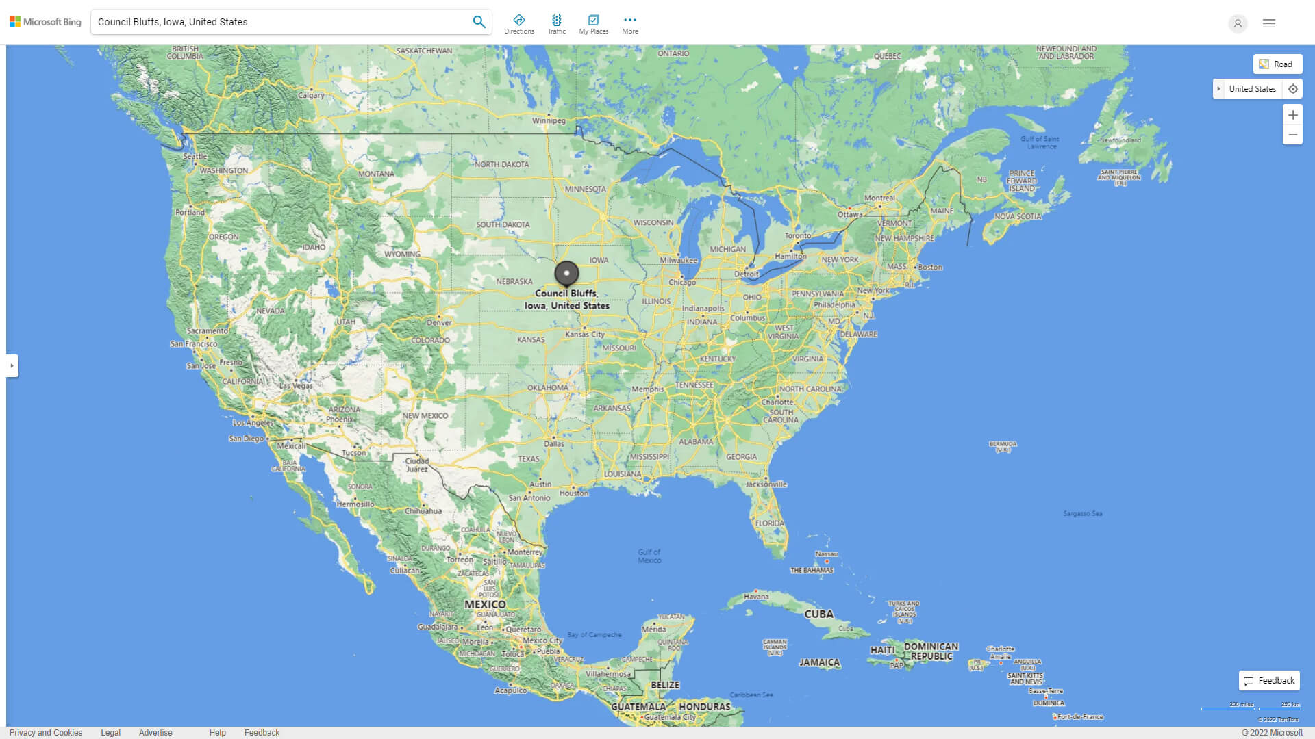 Council Bluffs, Iowa Map