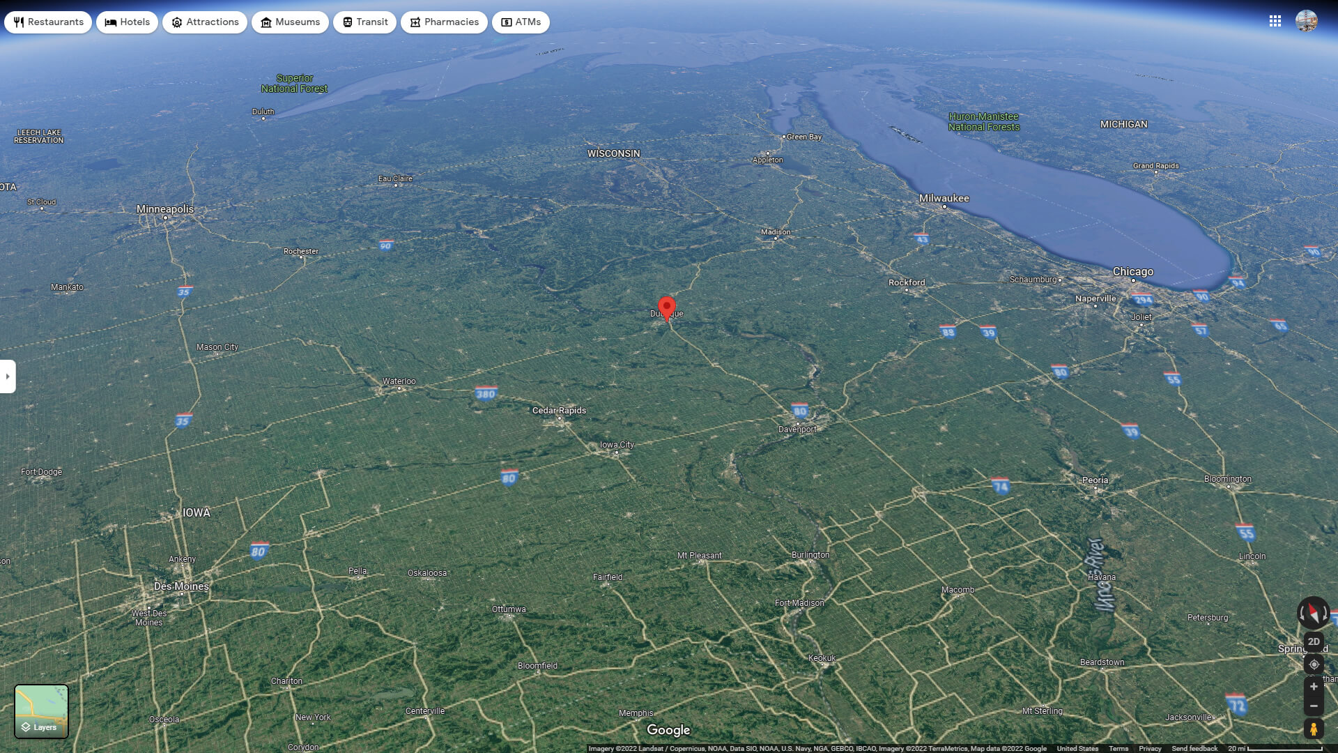 Dubuque iowa Map - United States