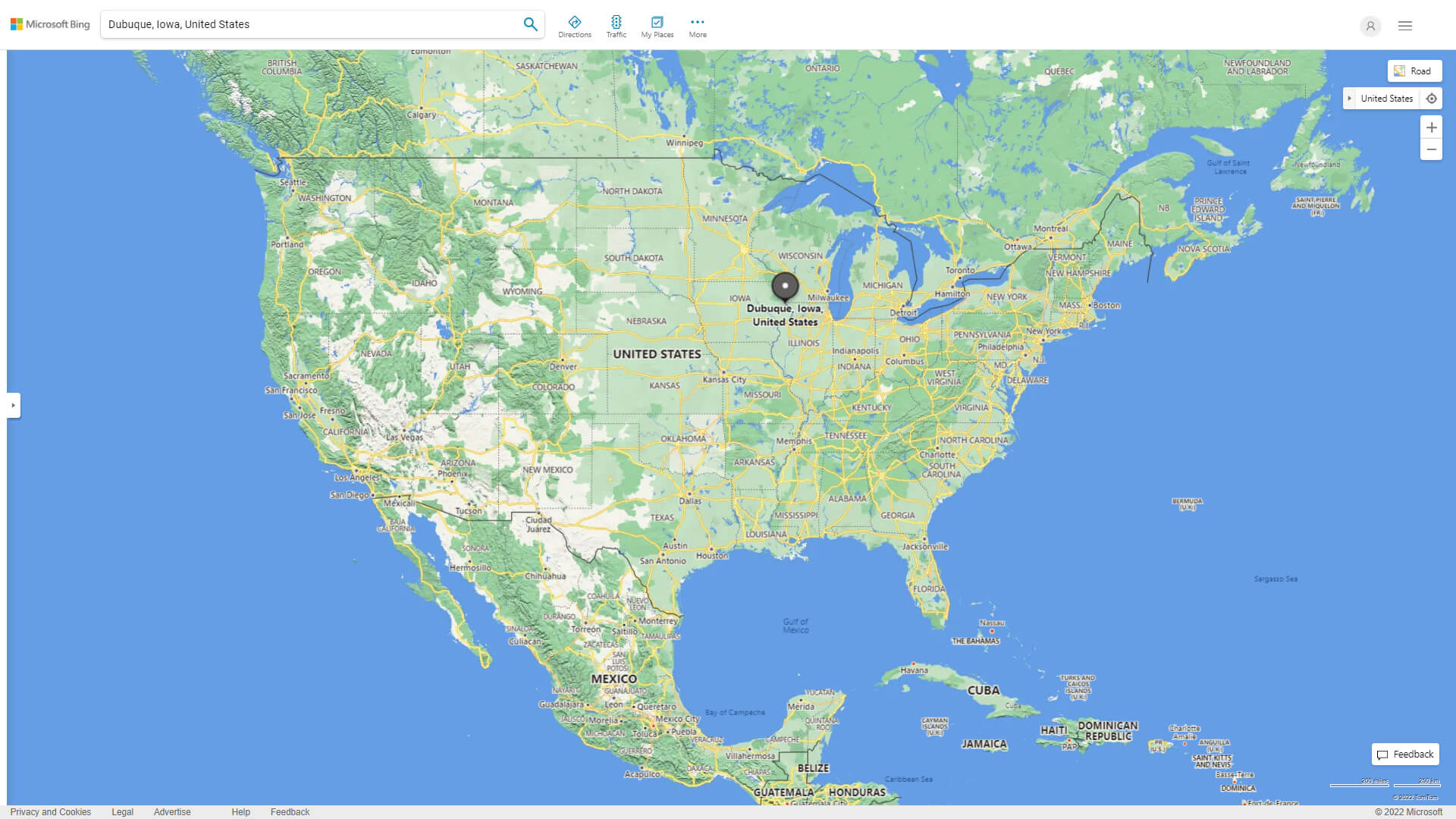 Dubuque iowa Map - United States