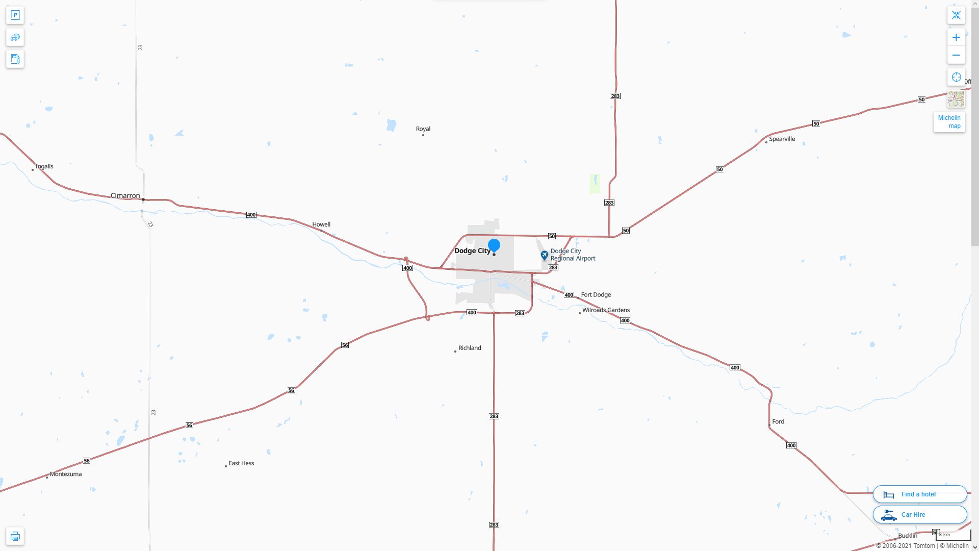 Dodge City Kansas Map - United States