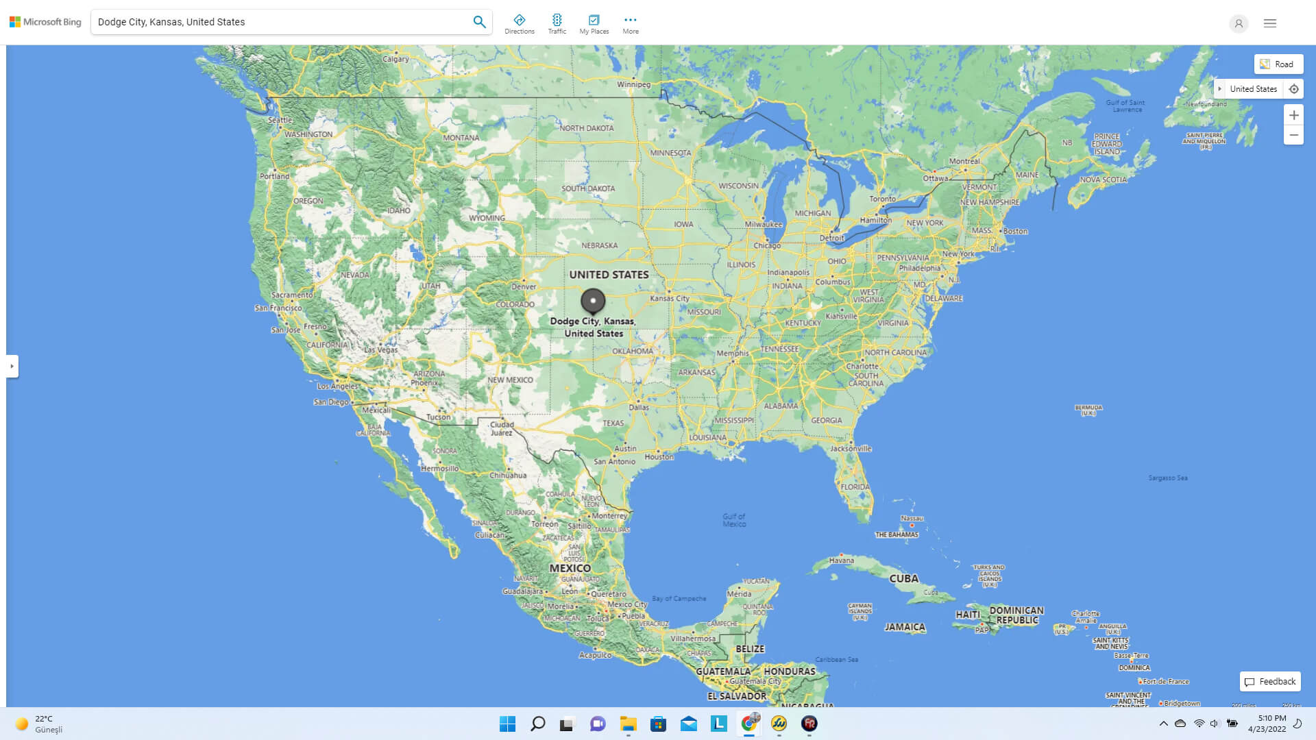Dodge City, Kansas Map