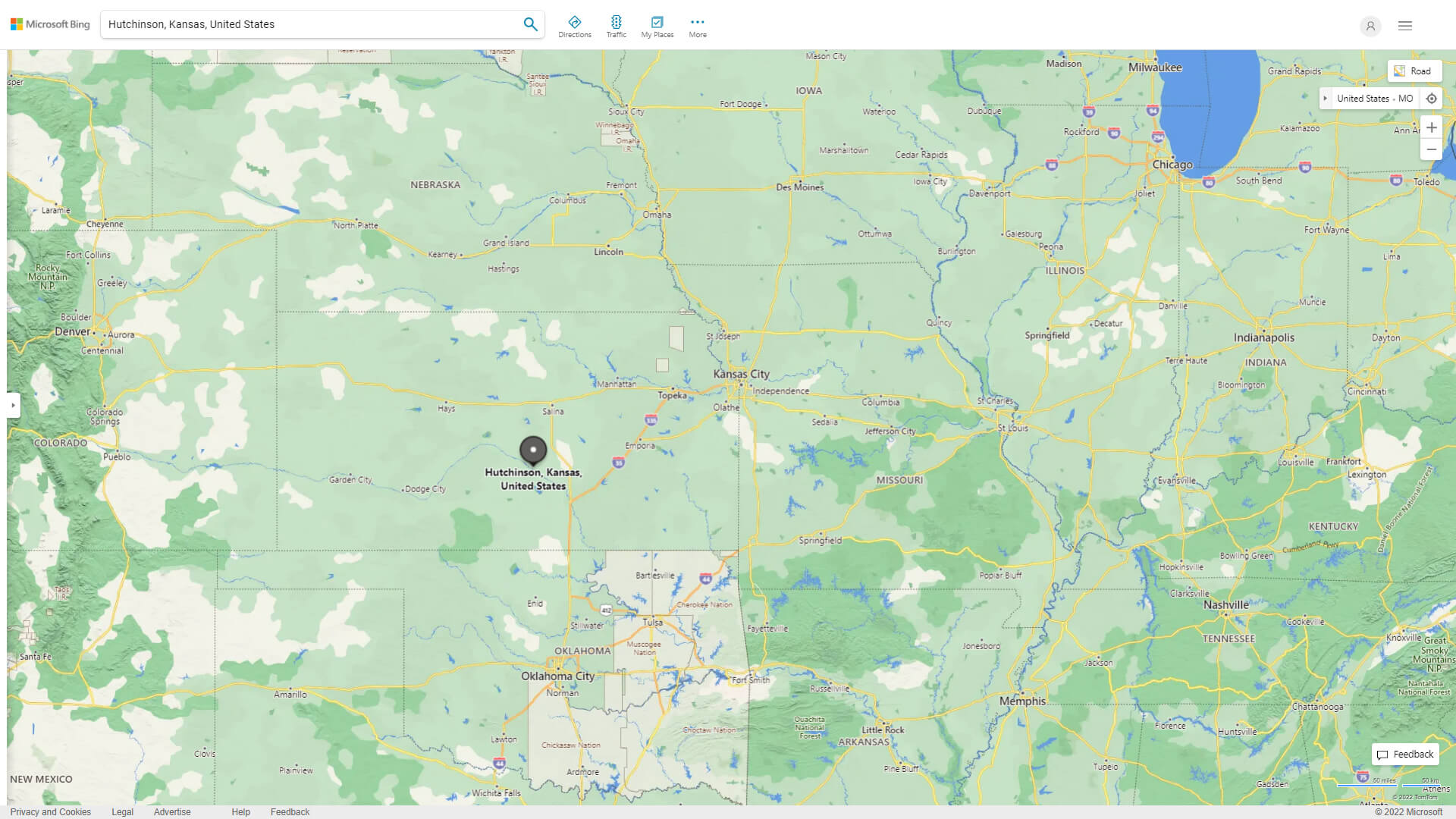 Hutchinson Kansas Map - United States
