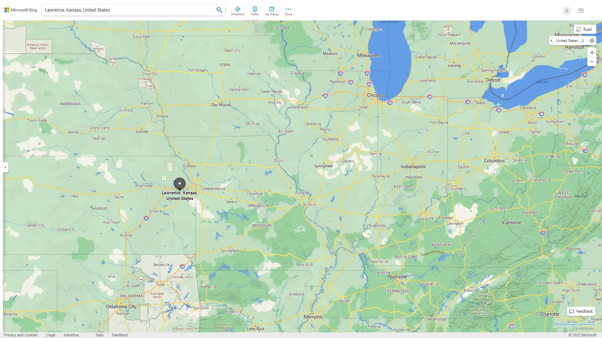 Lawrence, Kansas Map