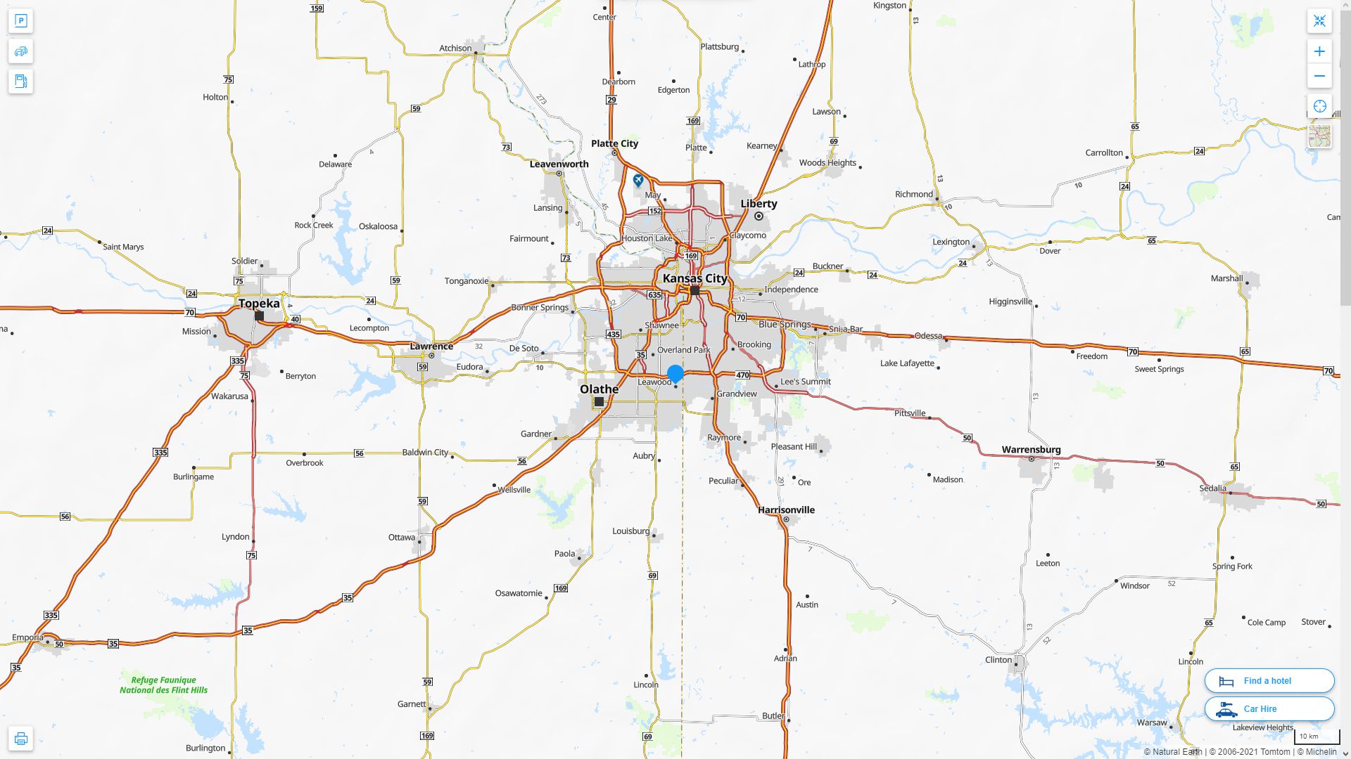 Leawood, Kansas Map