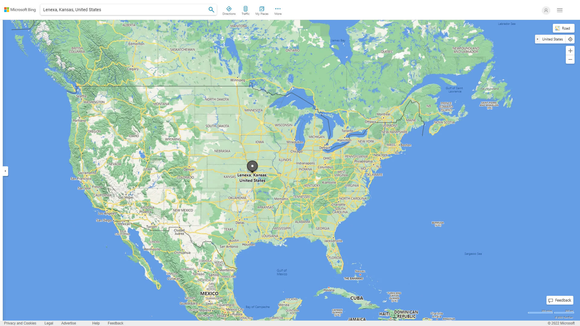 Lenexa, Kansas Map