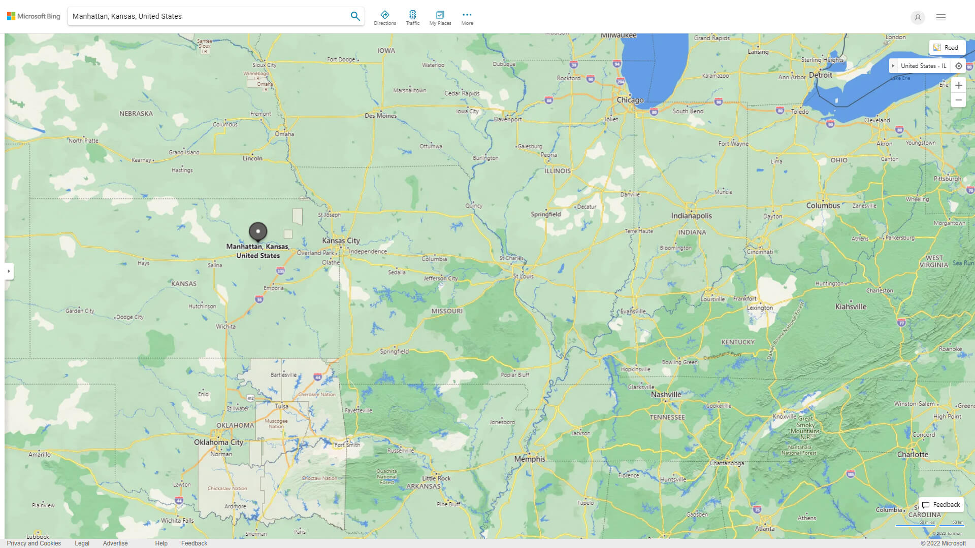 Manhattan, Kansas Map