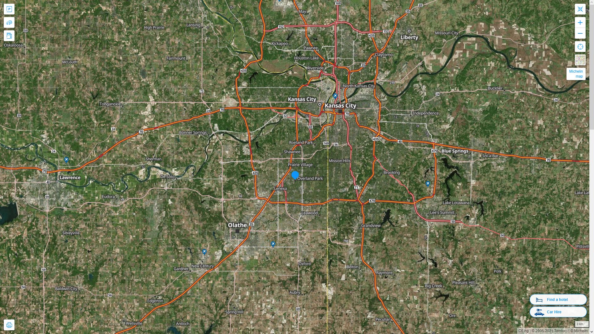 Overland Park, Kansas Map