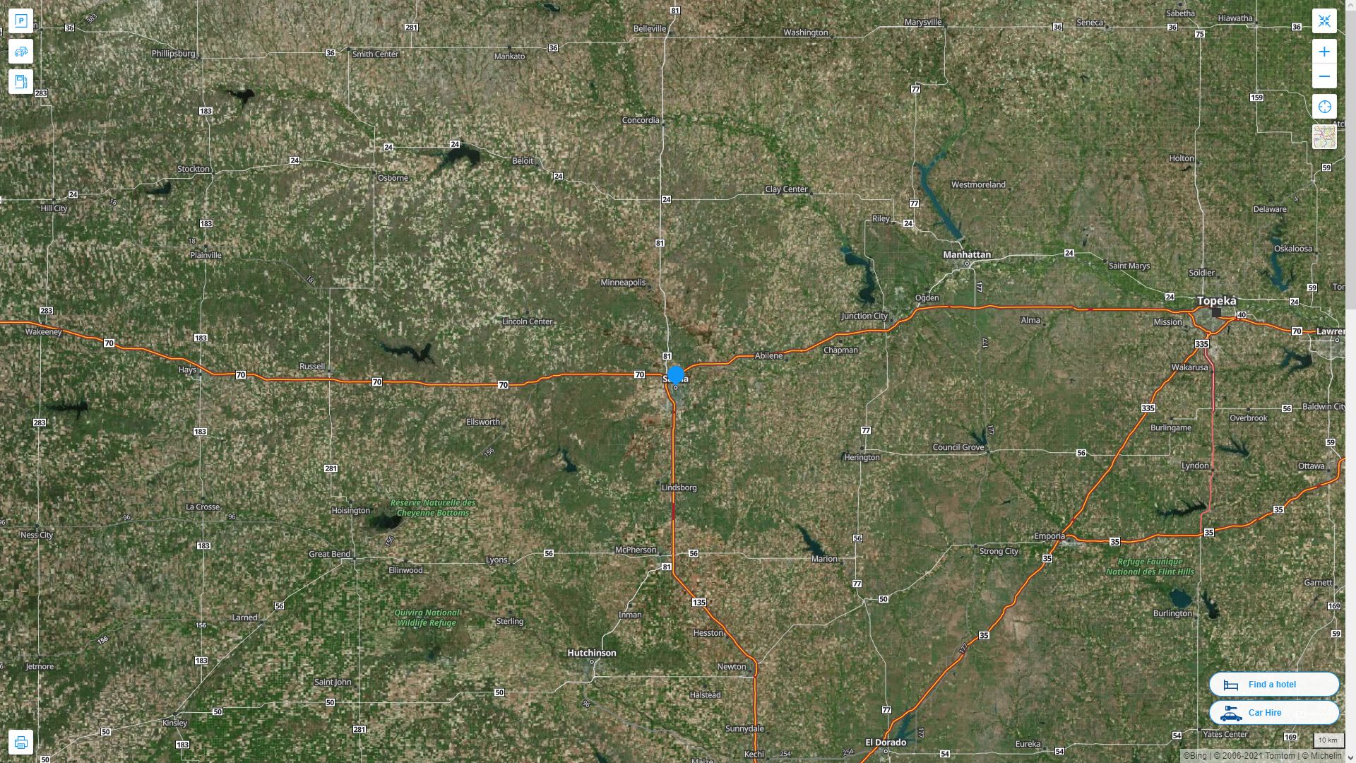 Salina, Kansas Map