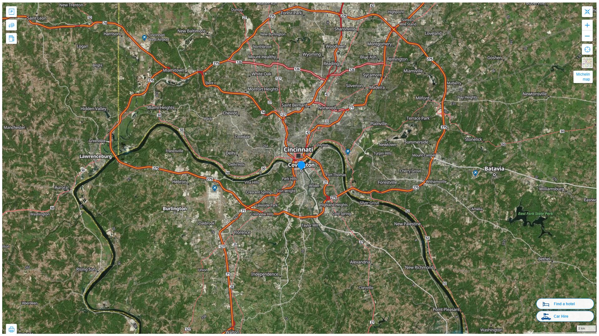 Covington, Kentucky Map