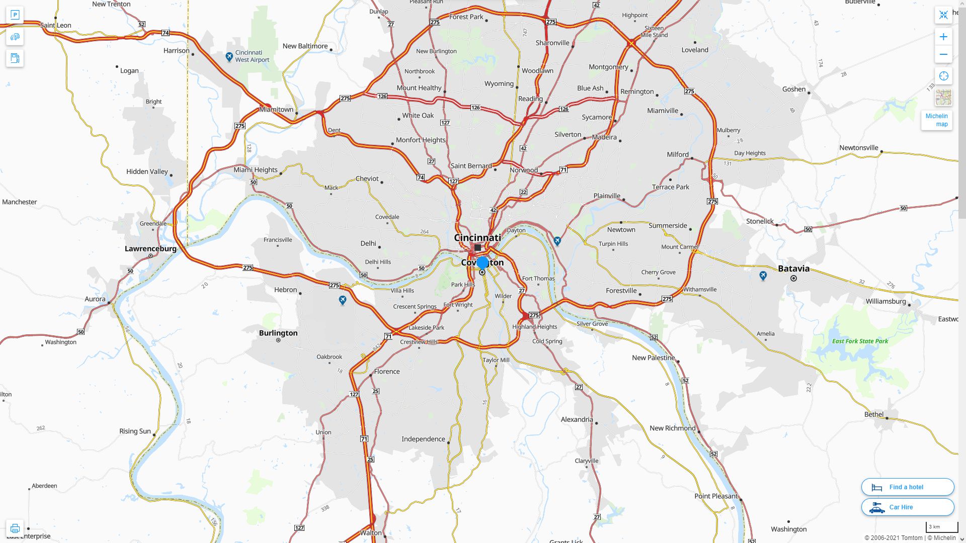 Covington Kentucky Map - United States
