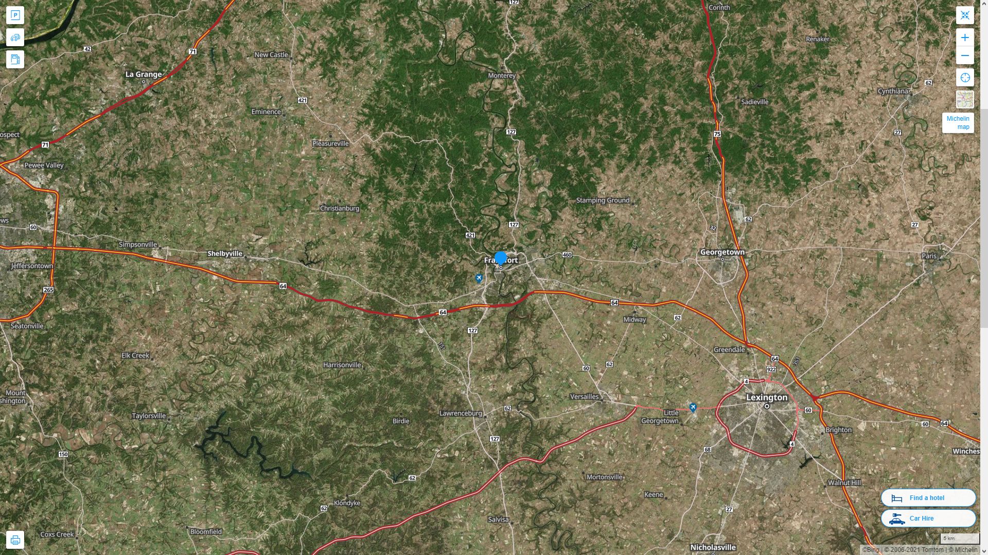 Frankfort, Kentucky Map