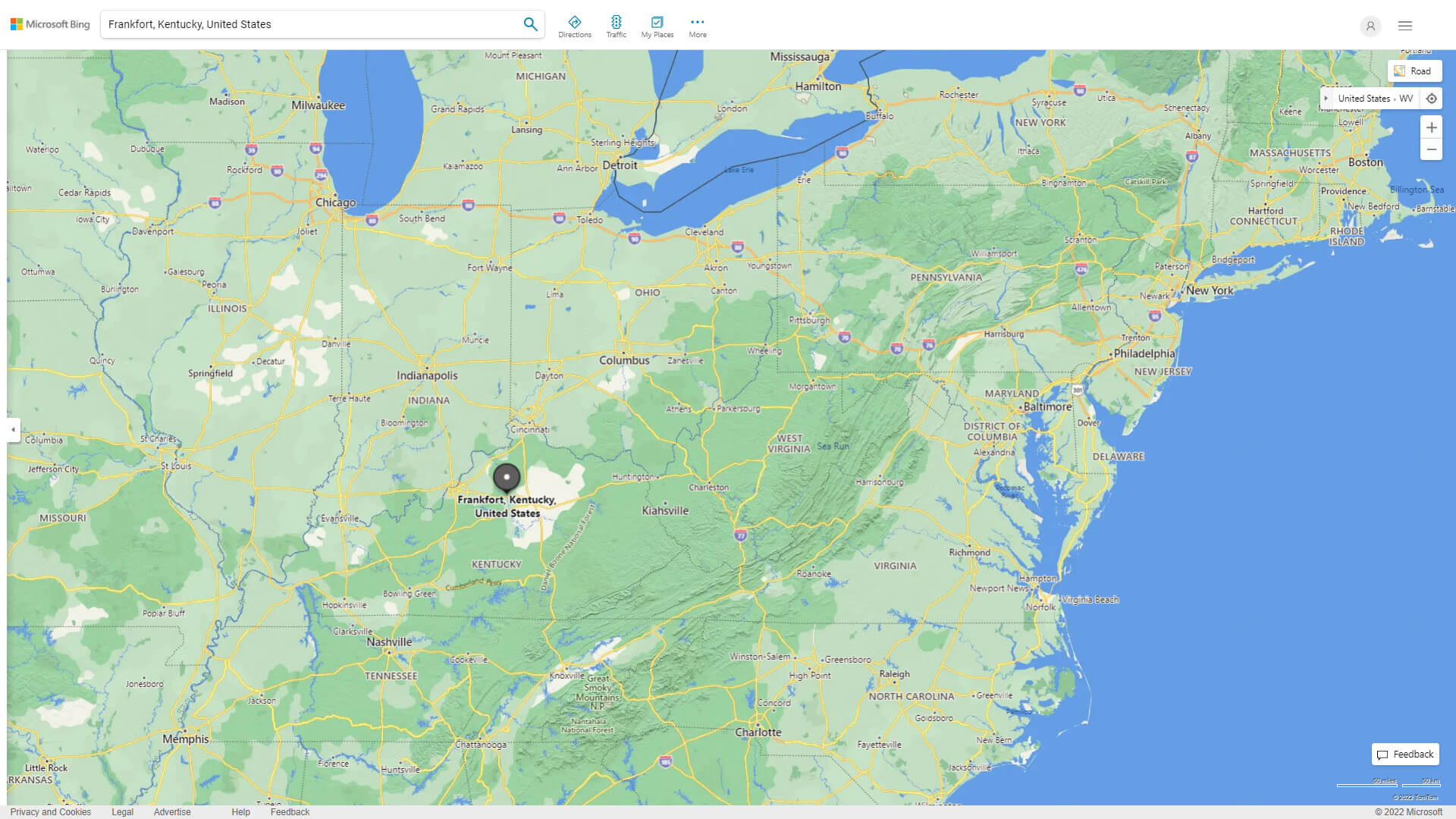 Frankfort, Kentucky Map