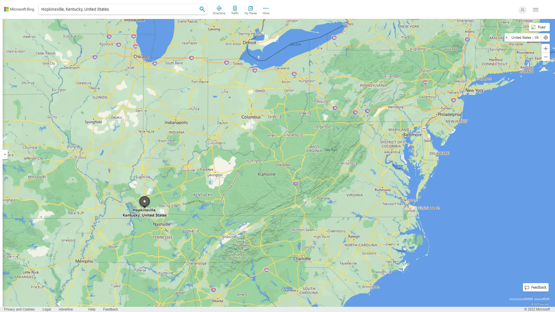 Hopkinsville, Kentucky Map