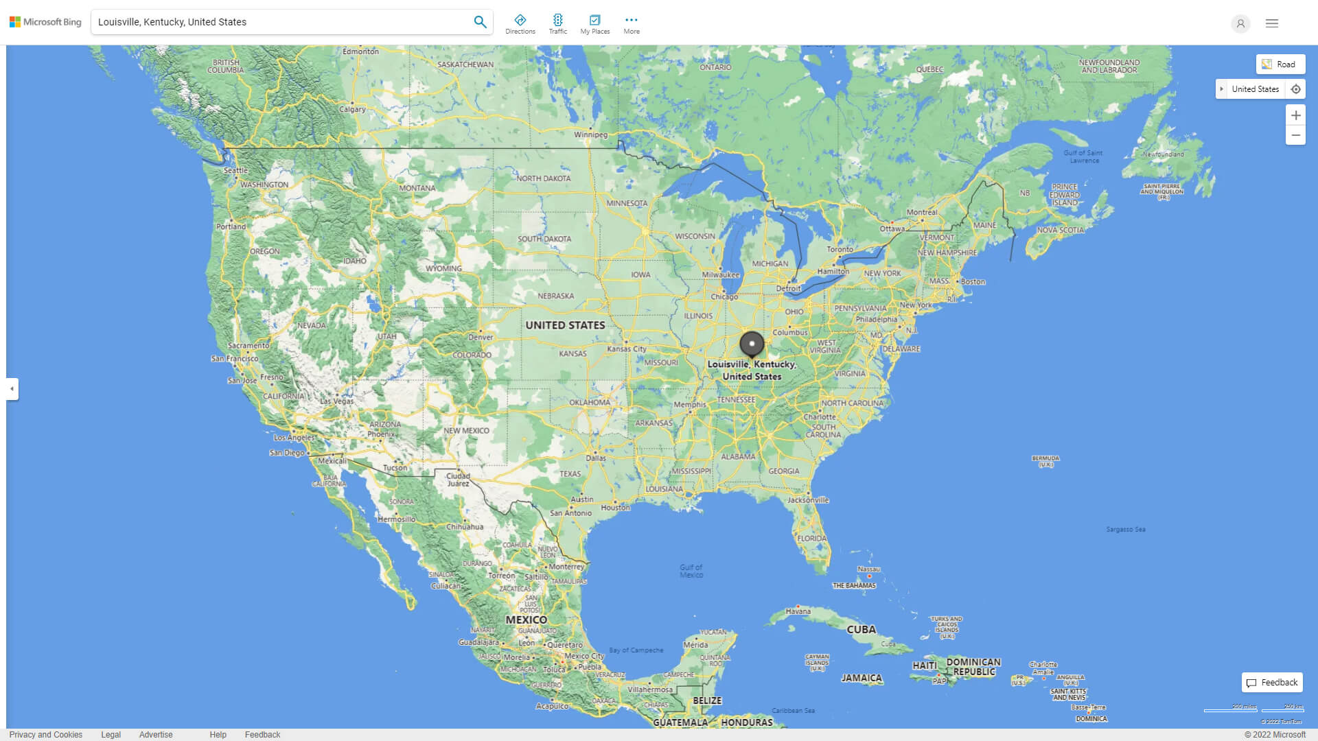 Louisville, Kentucky Map