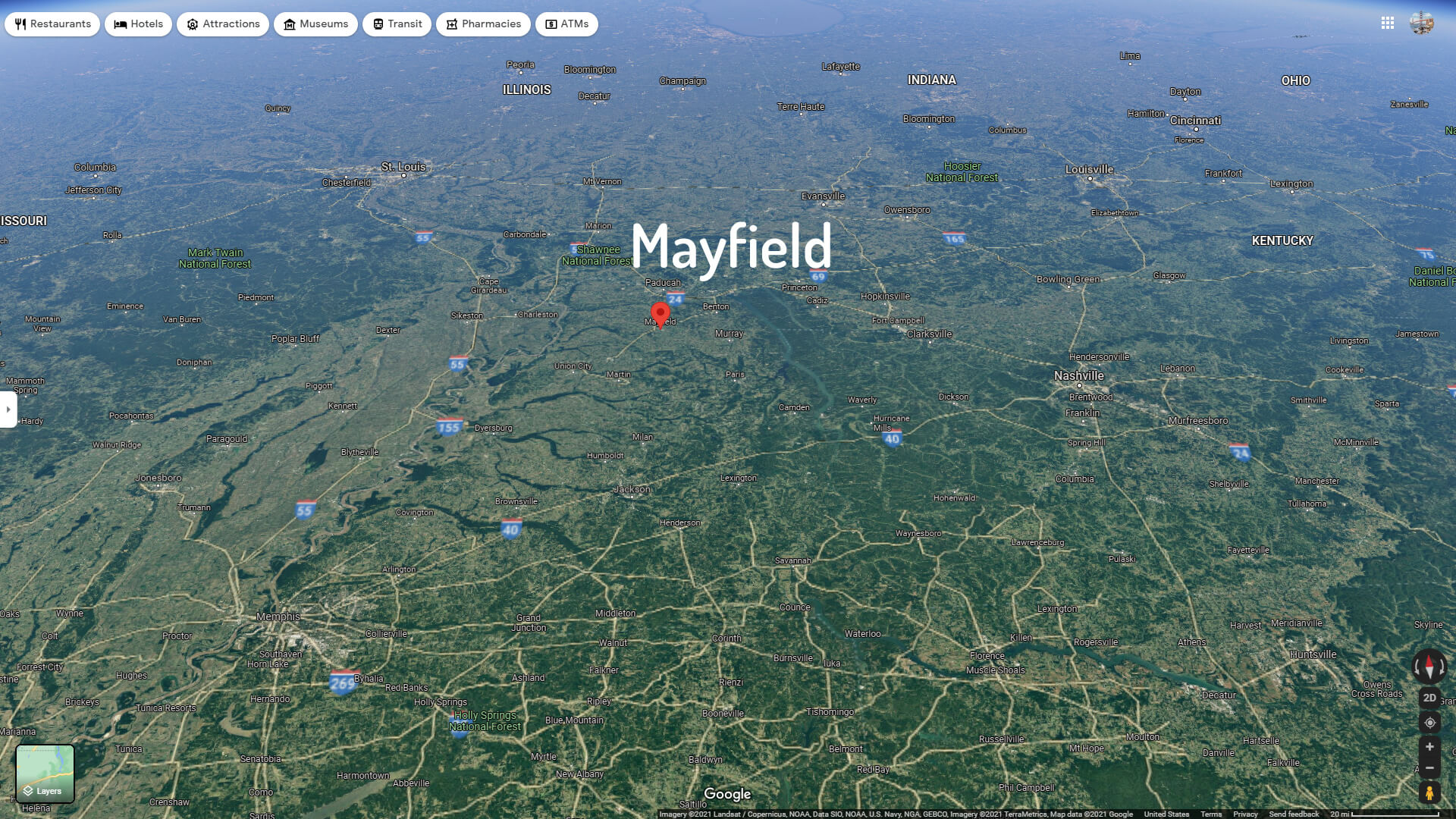 Mayfield Kentucky Map - United States