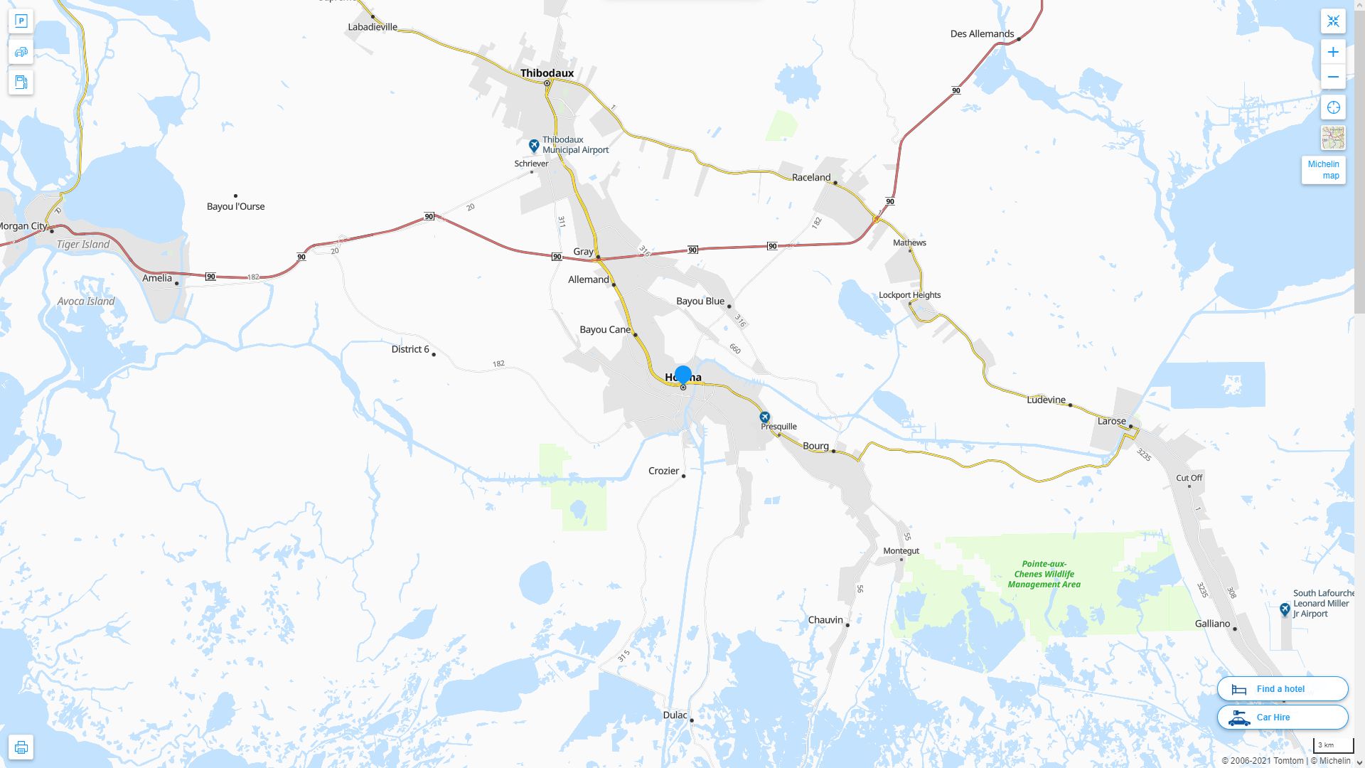 Houma, Louisiana Map