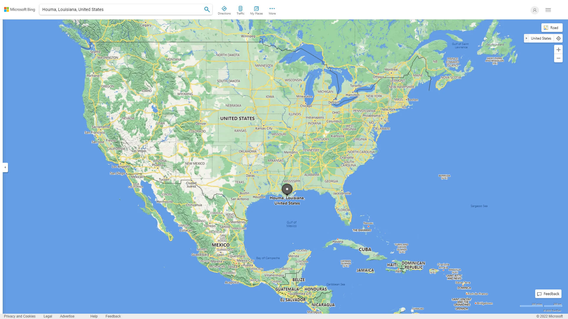 Houma, Louisiana Map