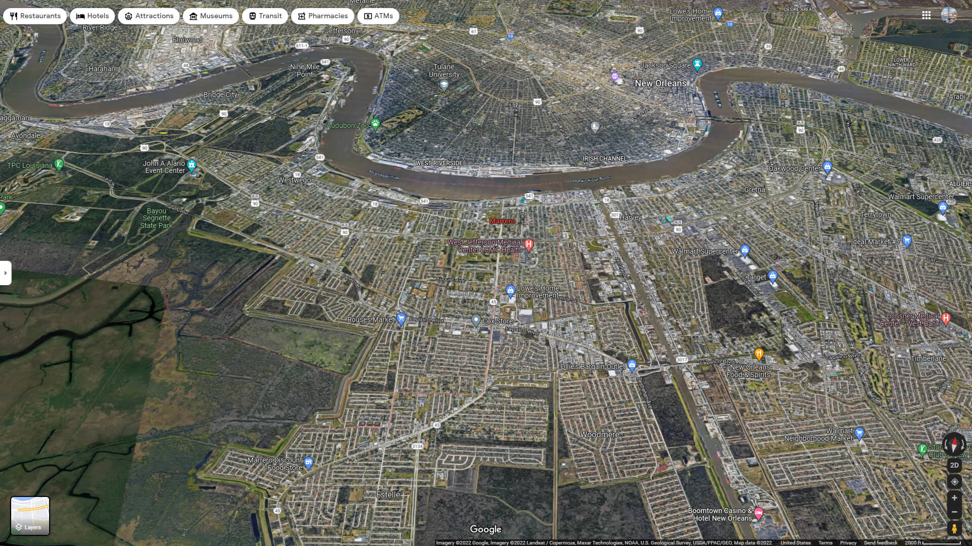 Marrero, Louisiana Map