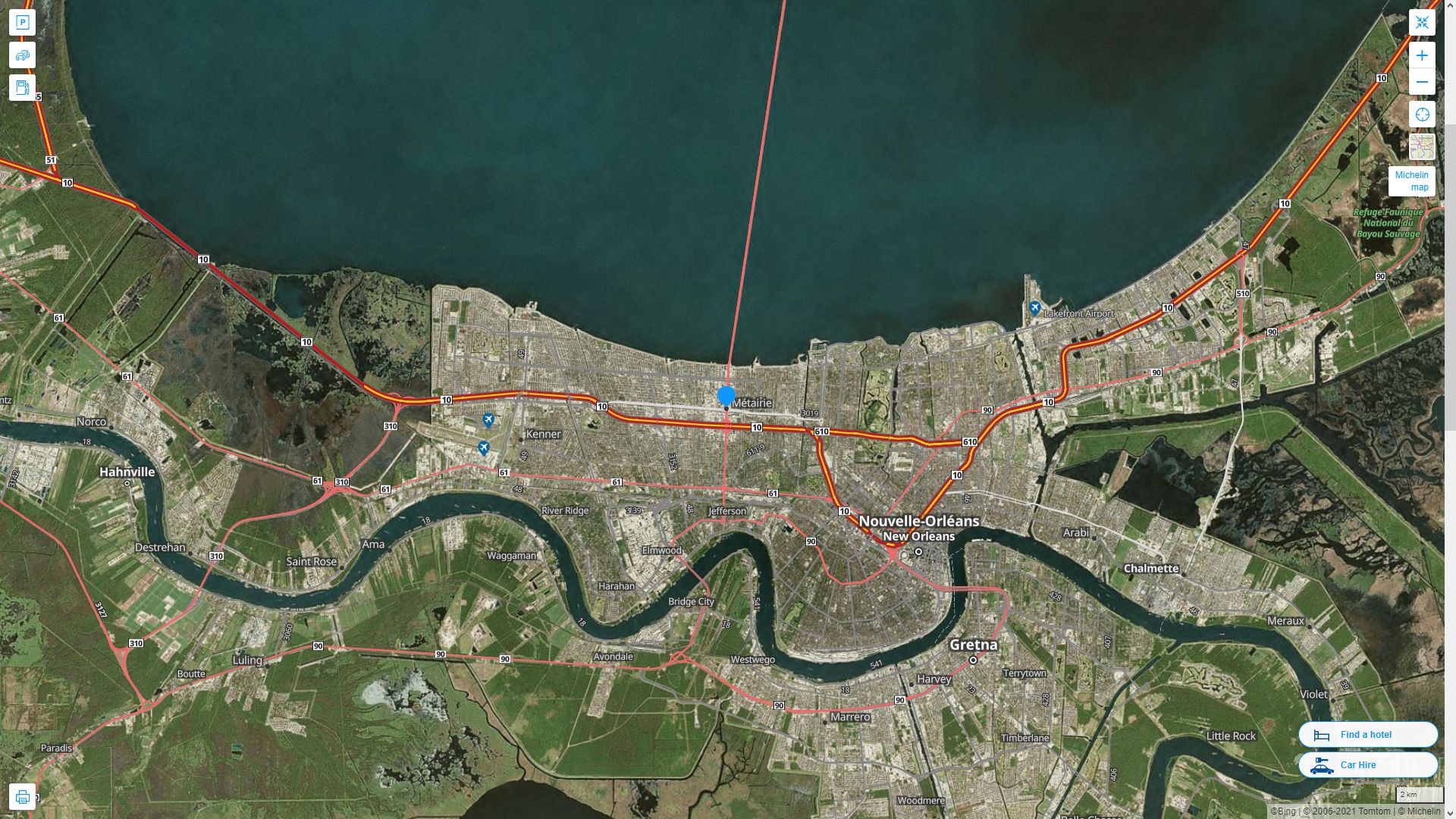 Metairie, Louisiana Map