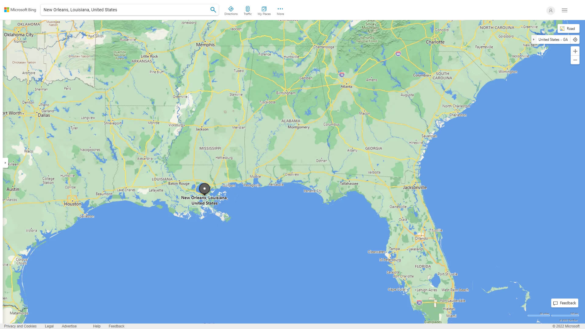 New Orleans Louisiana Map - United States