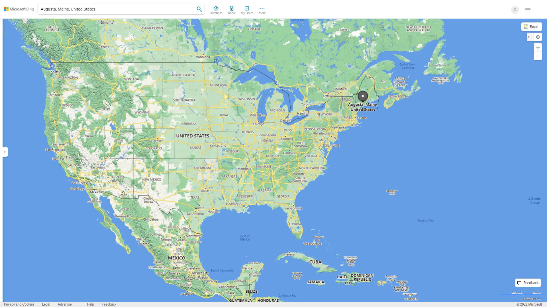 Augusta Maine Map - United States