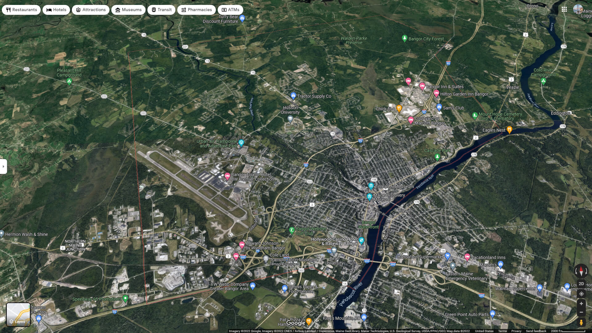 Bangor Maine Map - United States