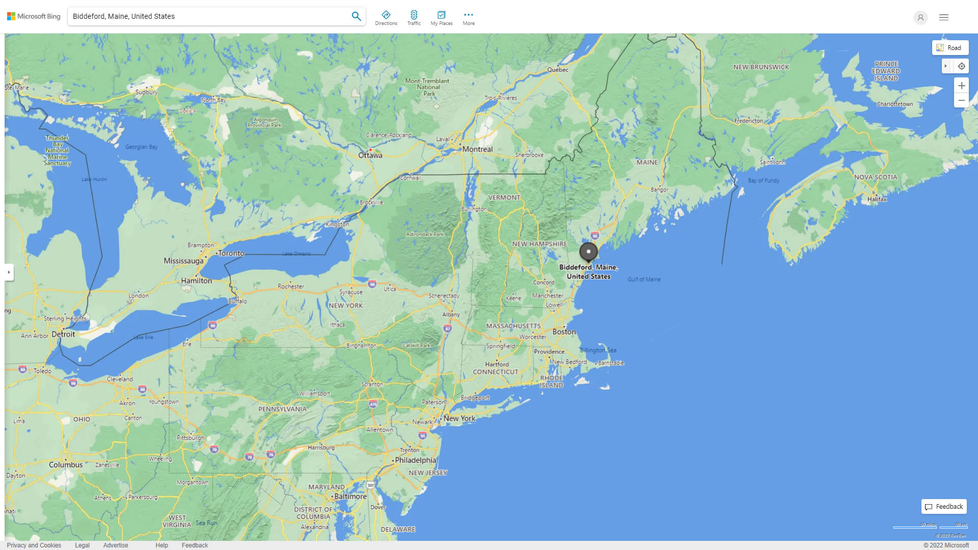 Biddeford, Maine Map